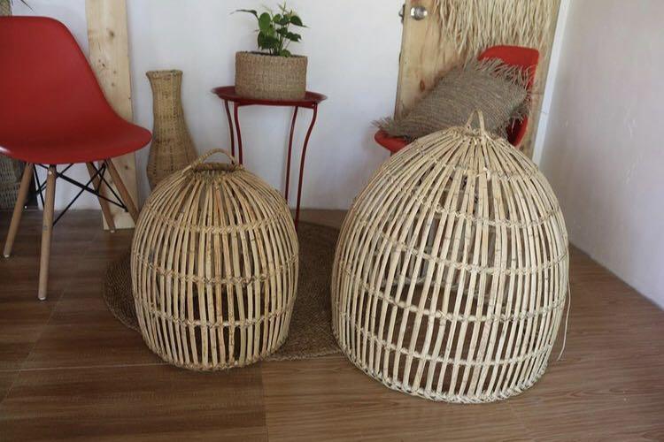 Native Rattan Cage Lamp Drop Lights Rattan Lampshades Rattan Pendant ...