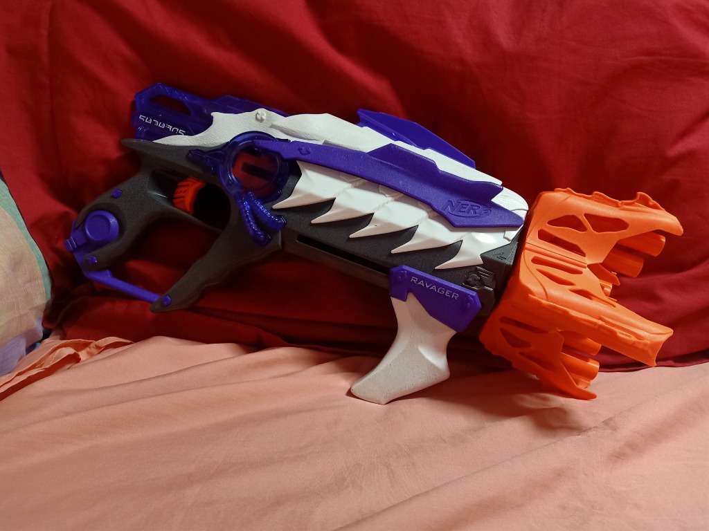 NERF Ravager Alien Menace Series Slam-Fire Preloved Original Blasters ...