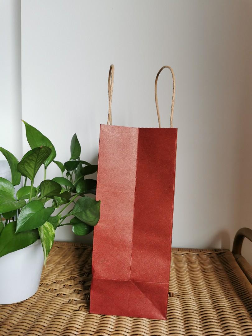 Plain Red Paper Bags for CNY Gift, Hobbies & Toys, Stationery & Craft ...