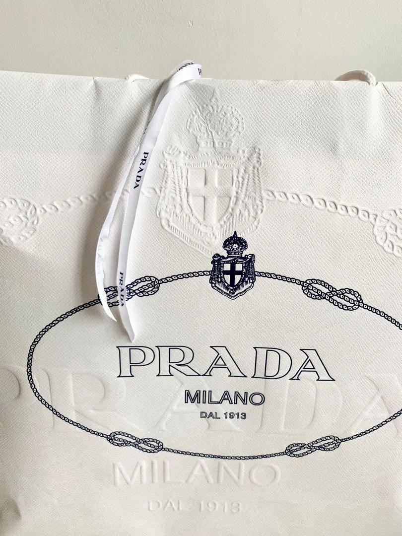 Prada paper bag, Luxury, Bags & Wallets on Carousell