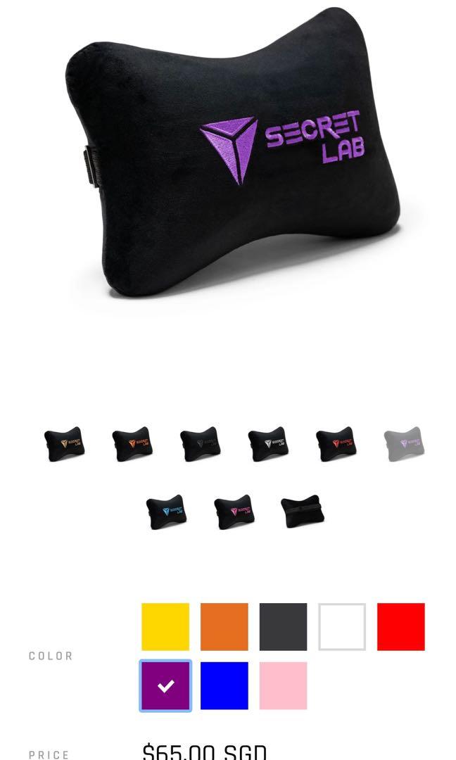 Secret Lab Signature Memory Foam Head Pillow, Video Gaming, Gaming ...