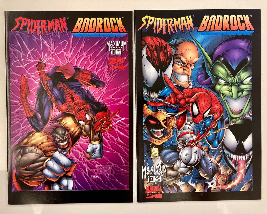 Spider-Man X Badrock Crossing Over set of 2 books Mar/97 中古外國漫畫 （DC ...
