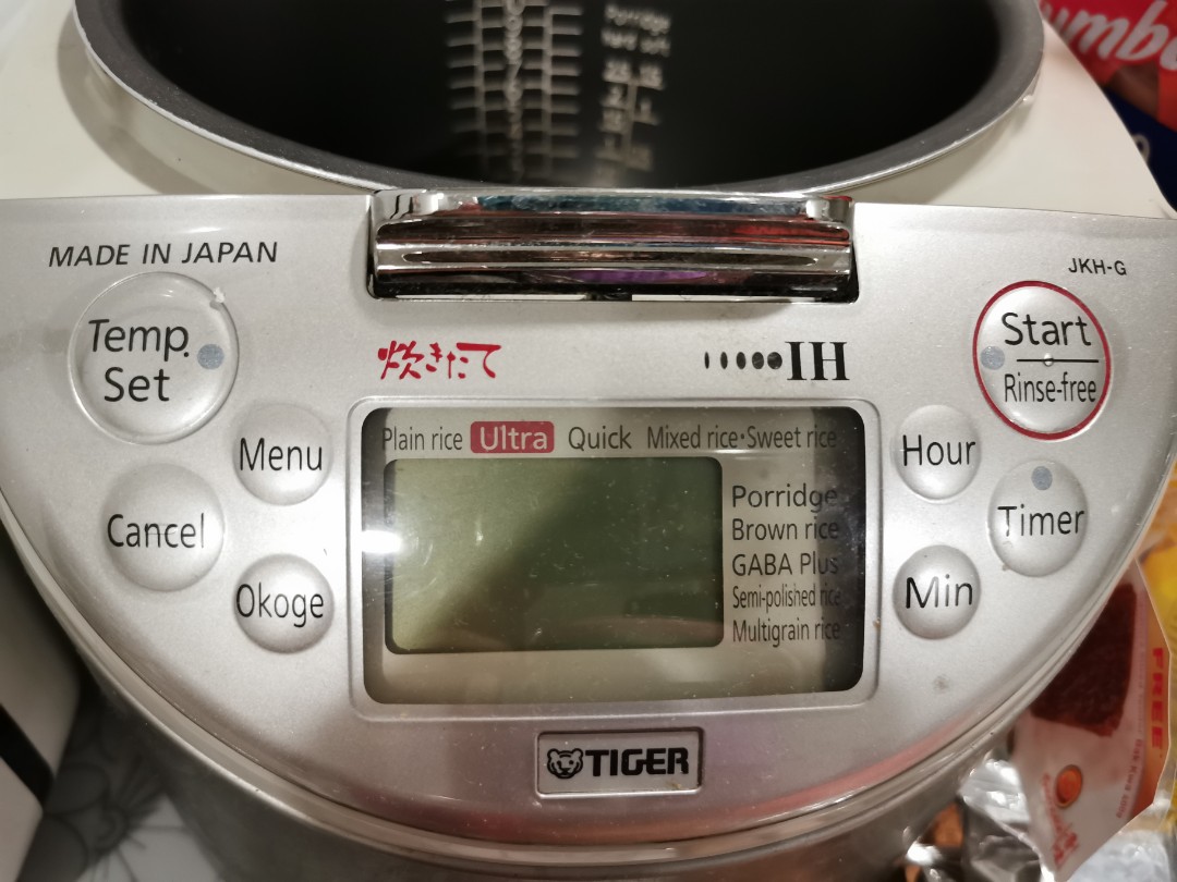 Tiger rice cooker (IH) made in Japan, TV & Home Appliances, Kitchen ...