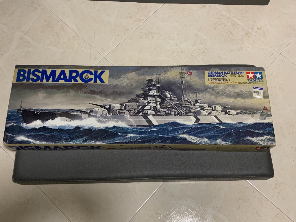 UNOPENED TAMIYA WWII German Bismarck Battleship War Ship Model Kit 1/ ...