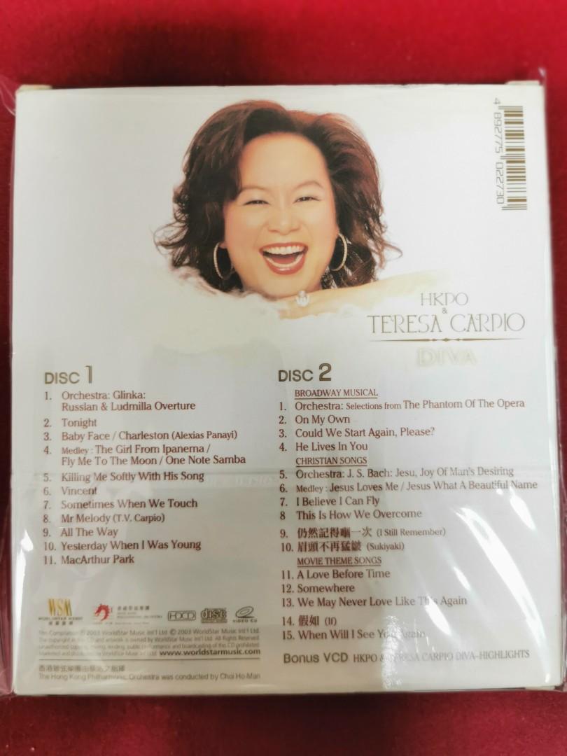 95％new 杜麗莎 港樂杜麗莎 HKPO Teresa Carpio DIVA演唱會 CD 2003 靚聲 首版 3碟 2CD+VCD ...