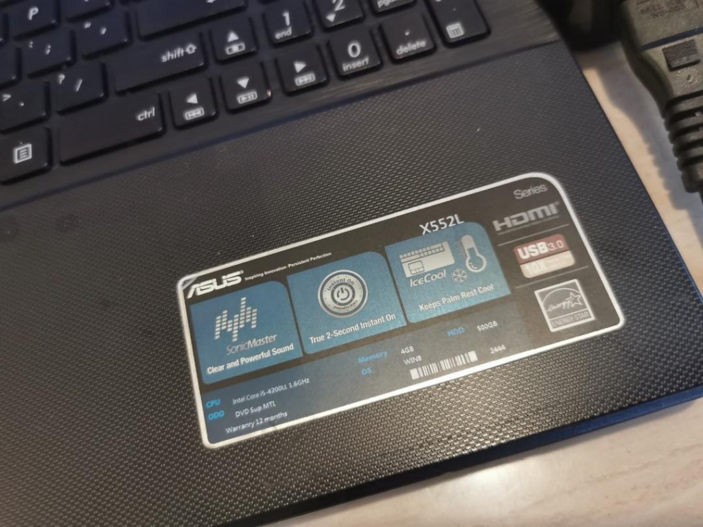 ASUS X552L WIN10 Batt in Excellent condition 4GB RAM 500GB HDD ...