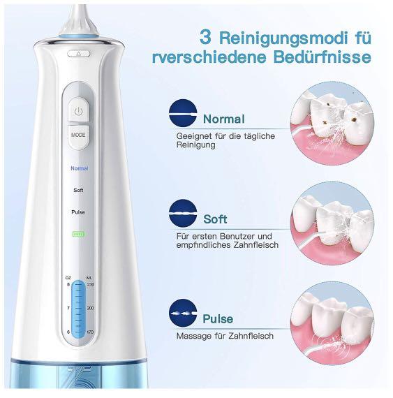 BESTOPE Water Dental Flosser Cordless Oral Irrigator Rechargeable Teeth ...
