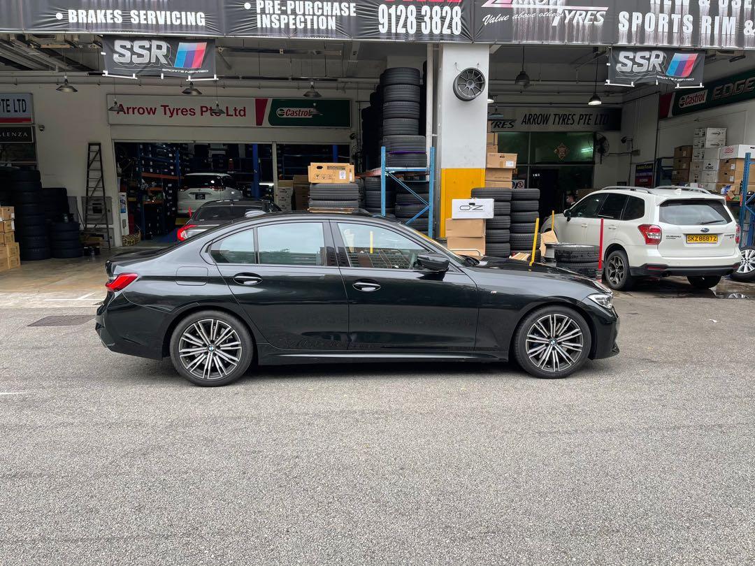 BMW staggered 3 series G20 790M rims and tires 5x112, Car Accessories, Tyres & Rims on Carousell