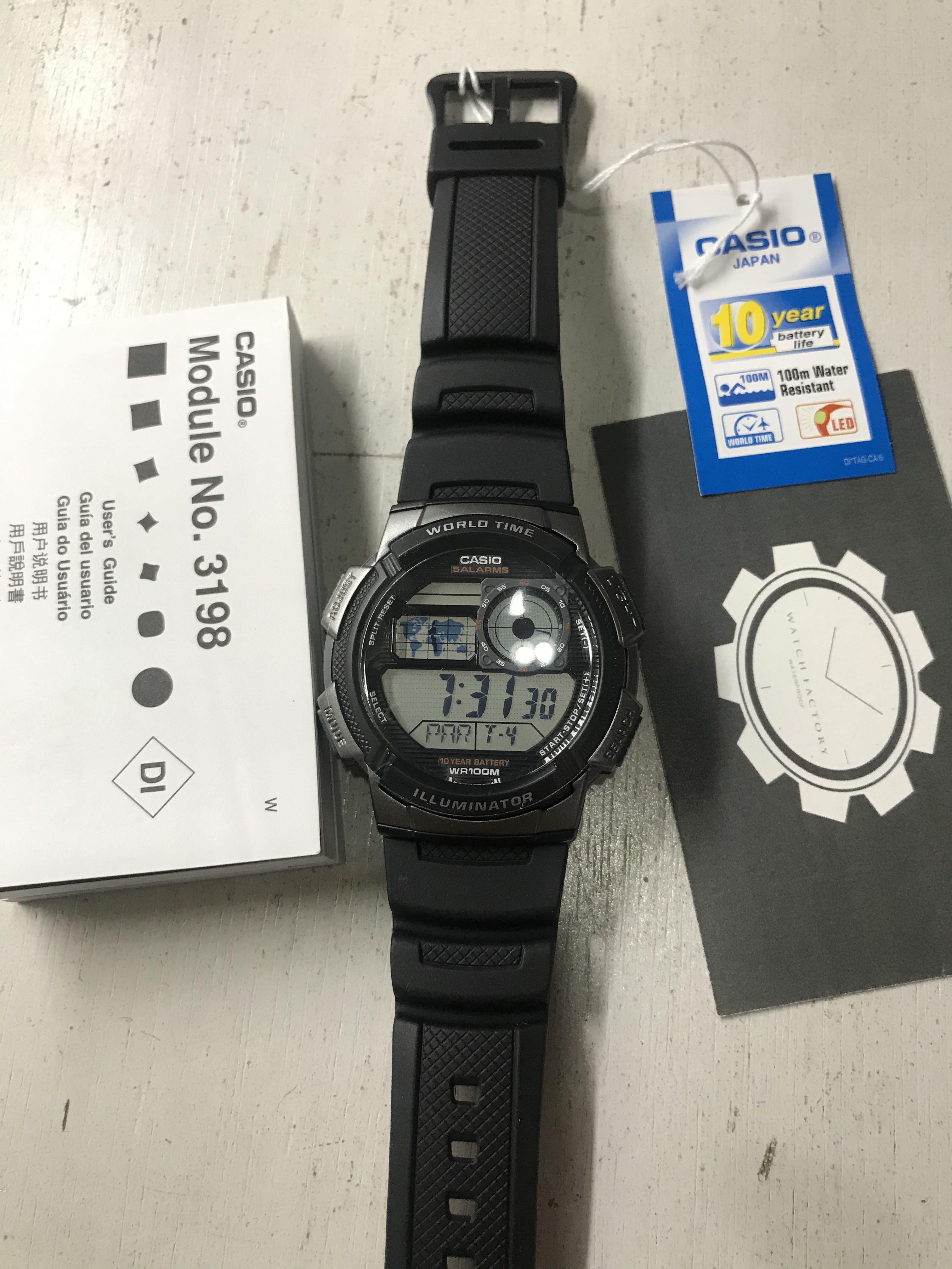Casio Aircraft AE1000W-1A, Men's Fashion, Watches & Accessories, Watches on Carousell