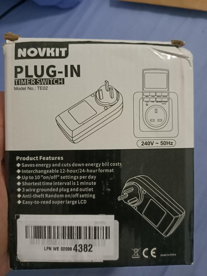 DIGITAL TIMER SWITCH (TE02) BY NOVKIT, Health & Nutrition, Health ...