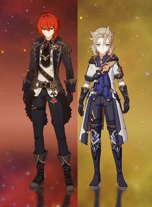 Diluc + Albedo, AR13 Genshin Impact, Video Gaming, Video Games, Xbox on ...