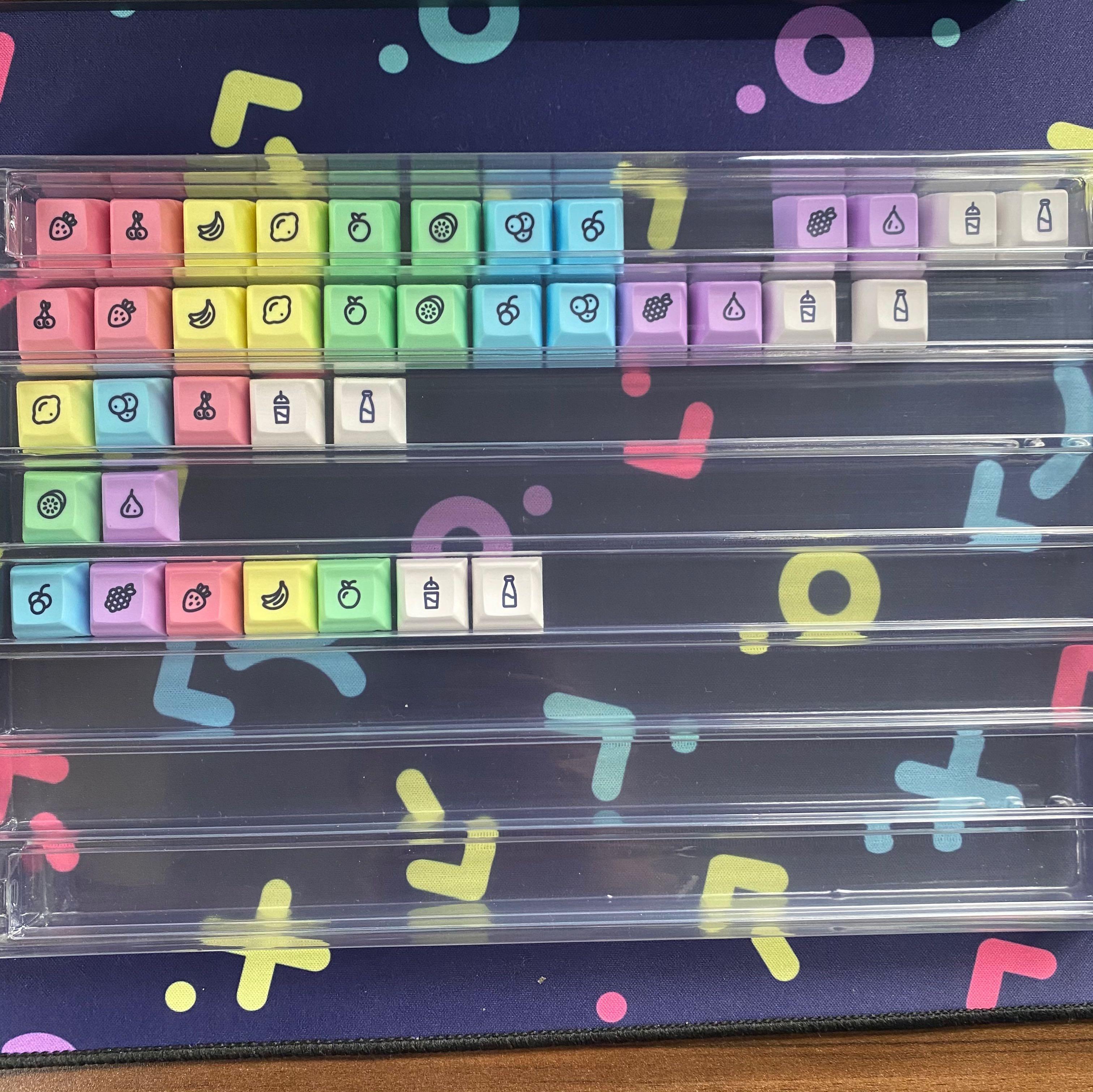 KAT milkshake (base + mod + fruits) keycaps; not GMK, Computers & Tech ...