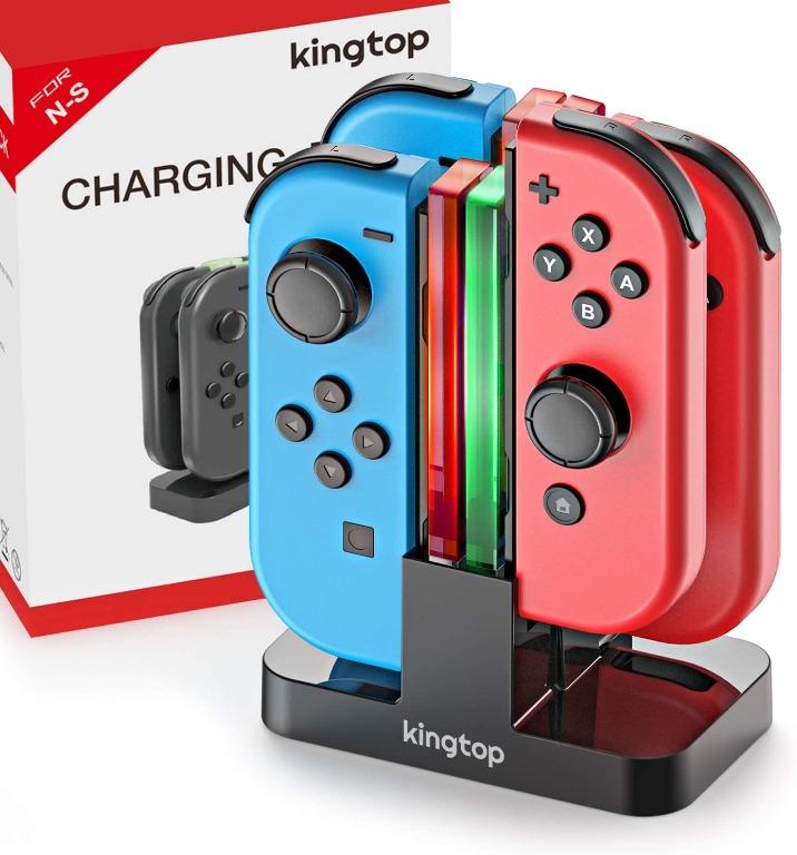 KINGTOP Charging Dock Stand for Nintendo Switch Joy-Con Controllers ...