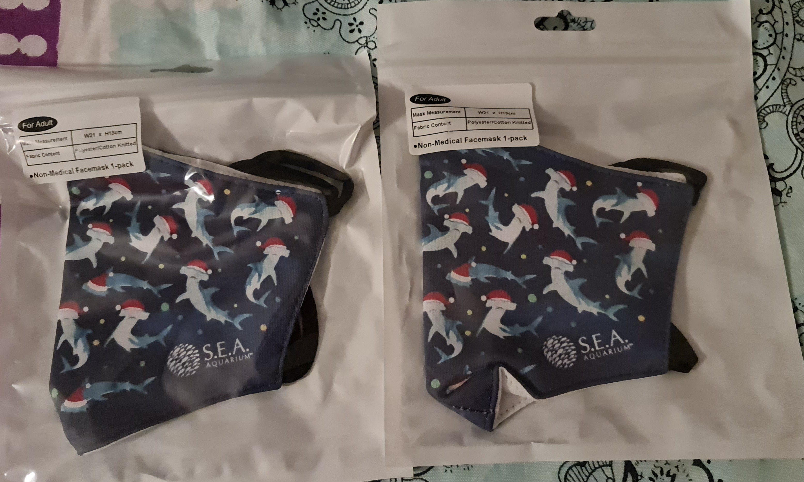 Limited Edition Sea Aquarium Masks, Health & Nutrition, Face Masks ...