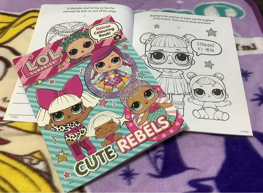 （清現貨）lol surprise colouring book 填色冊 填色簿 遊戲冊, 興趣及遊戲, 書本 & 文具, 小說 & 故事書 ...