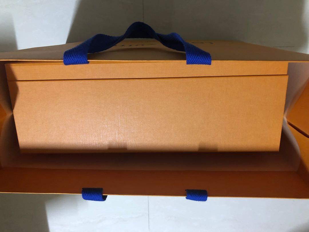 LV paper bag and box set, Luxury, Bags & Wallets on Carousell
