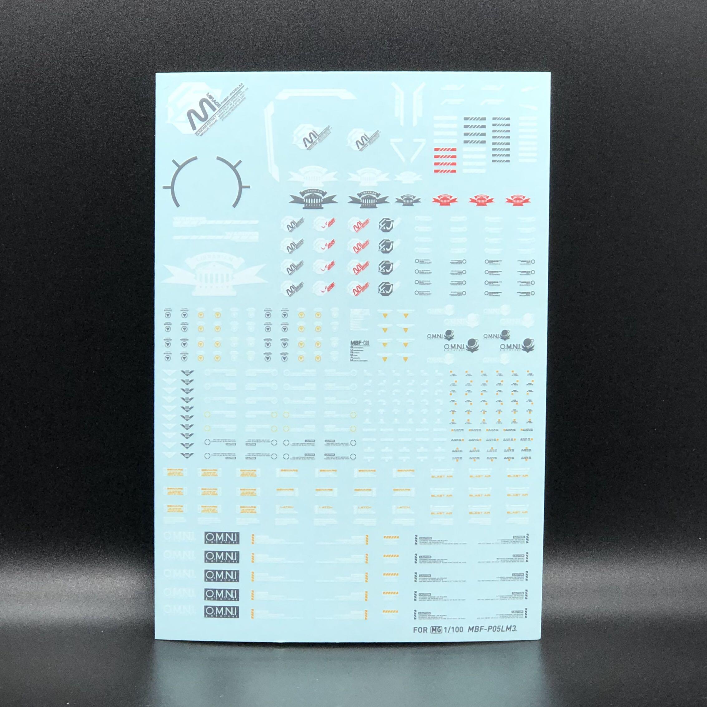 MG 1/100 MBF-P05LM3 Astray gundam decal 幻紫迷惘高達 異端高達幻惑機3號 高達水貼, 興趣及遊戲 ...