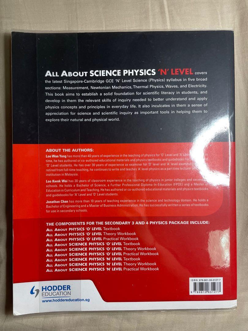 ‘N’ level all about science physics textbook, Hobbies & Toys, Books ...