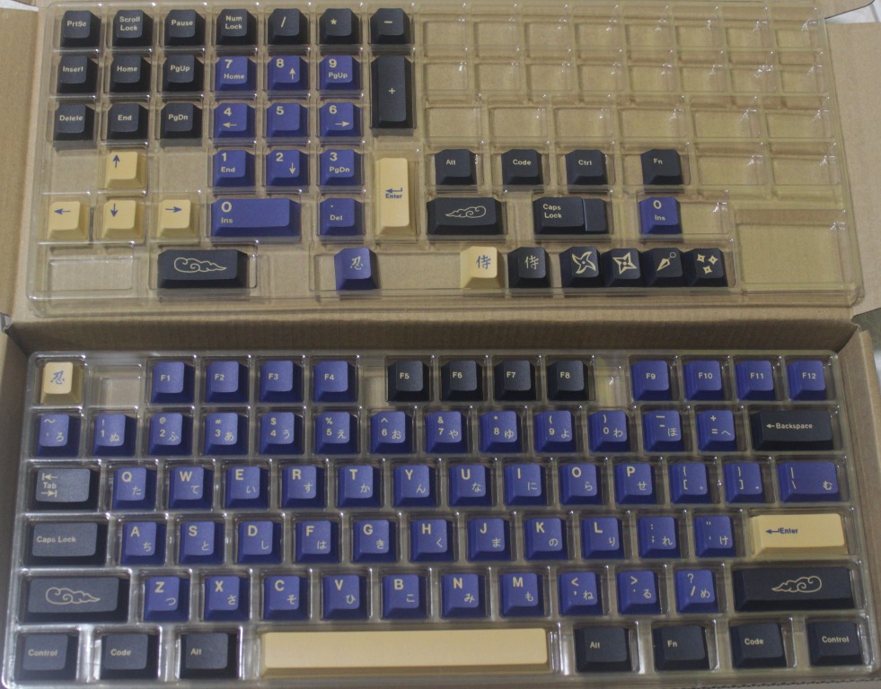 PBT Keycaps Blue/Navy/Brown/Black Blue Samurai Colorway In Stock ...