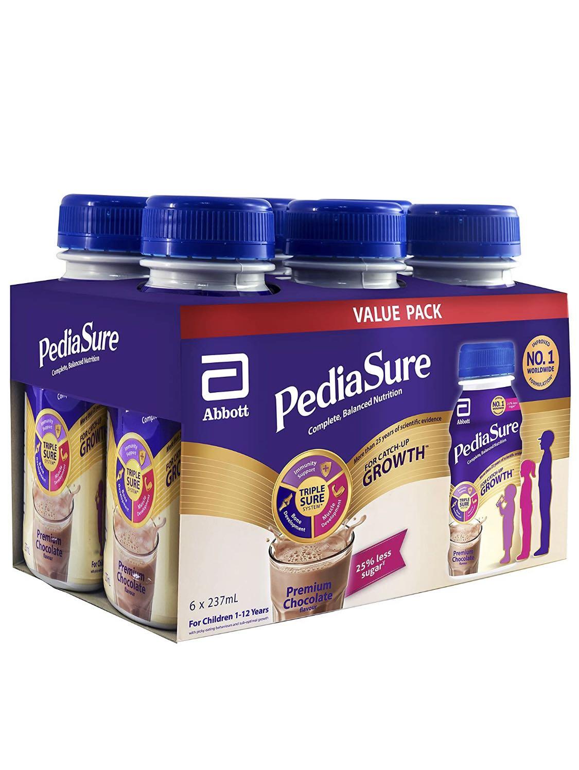 Pediasure RTD Chocolate Milk Formula 1-12 years (6 x 237ml) x 4, Babies ...