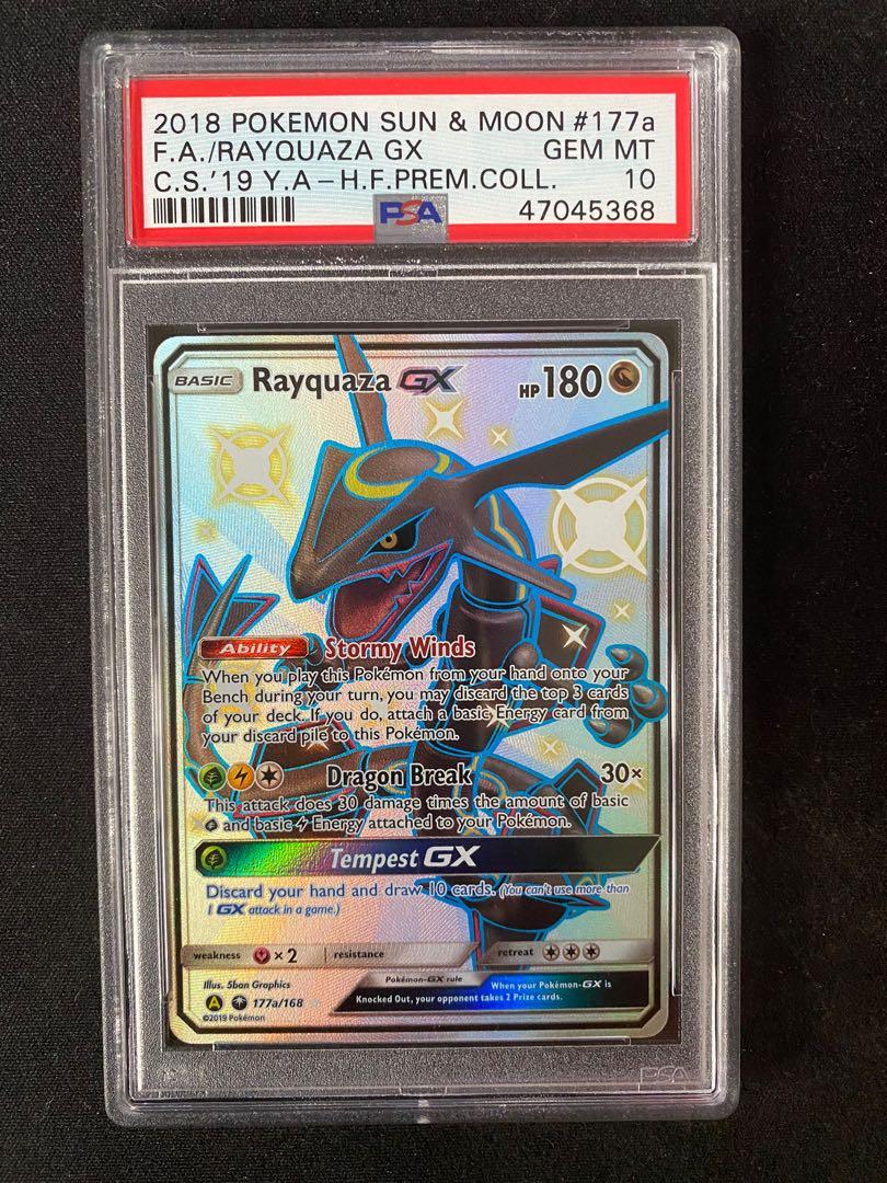 PSA 10 Rayquaza GX Promo, Hobbies & Toys, Toys & Games on Carousell