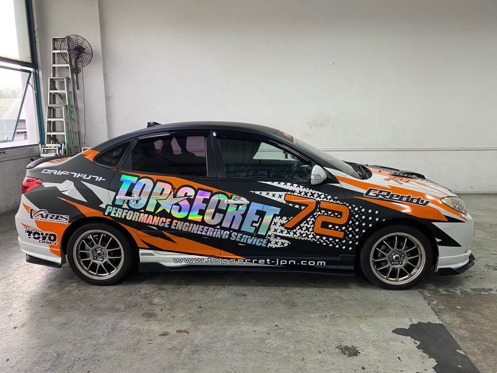 Racing Track Car Sticker Decals, Car Team Decal Logo, Animation Sticker ...