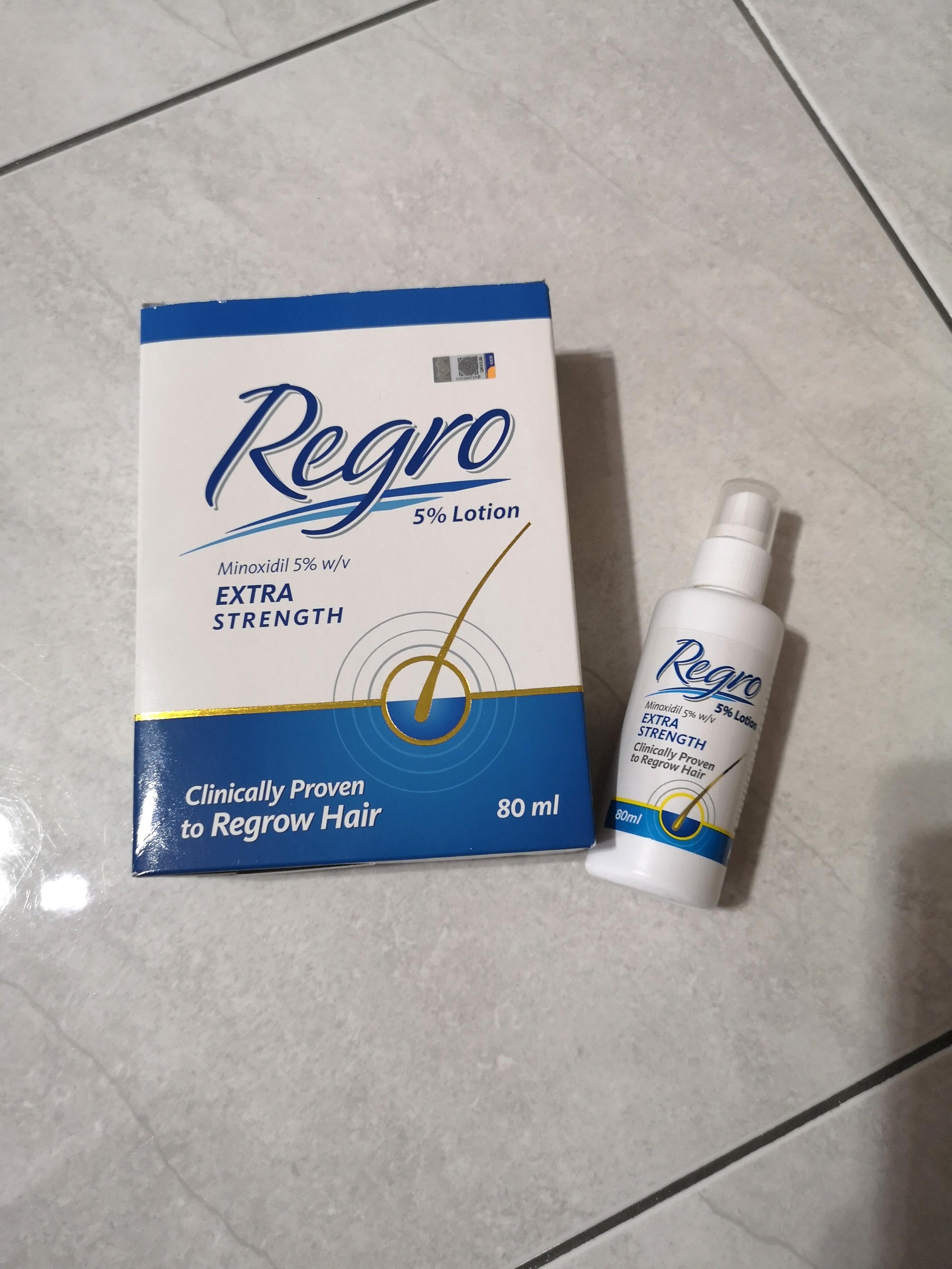 Regro Minoxidil 5% Lotion, Beauty & Personal Care, Hair on Carousell