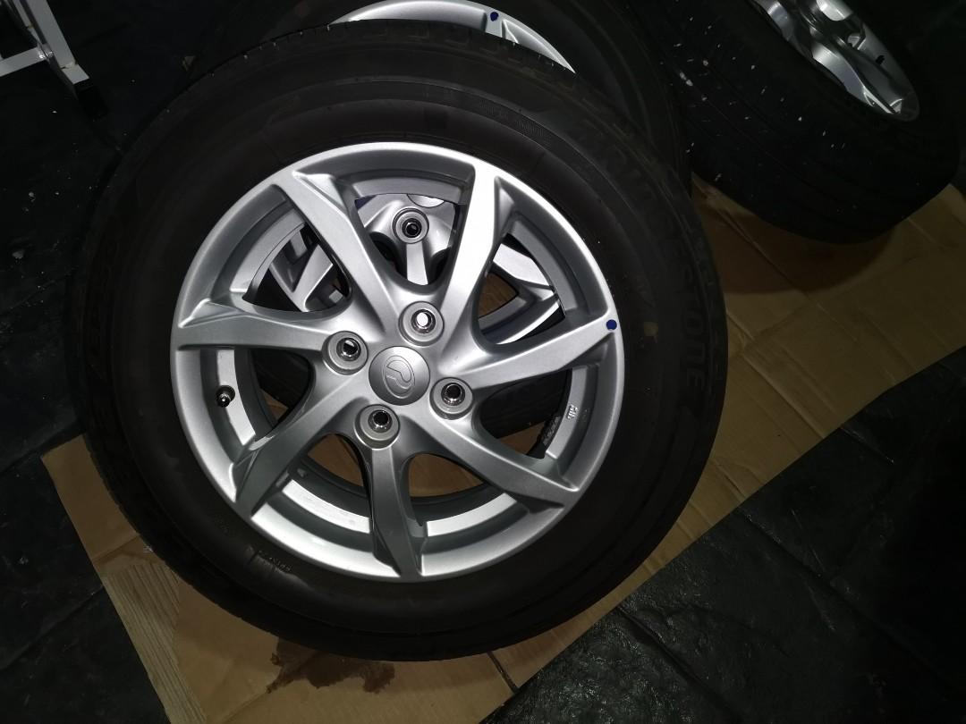 Rim dan tayar myvi 14 inci, Auto Accessories on Carousell