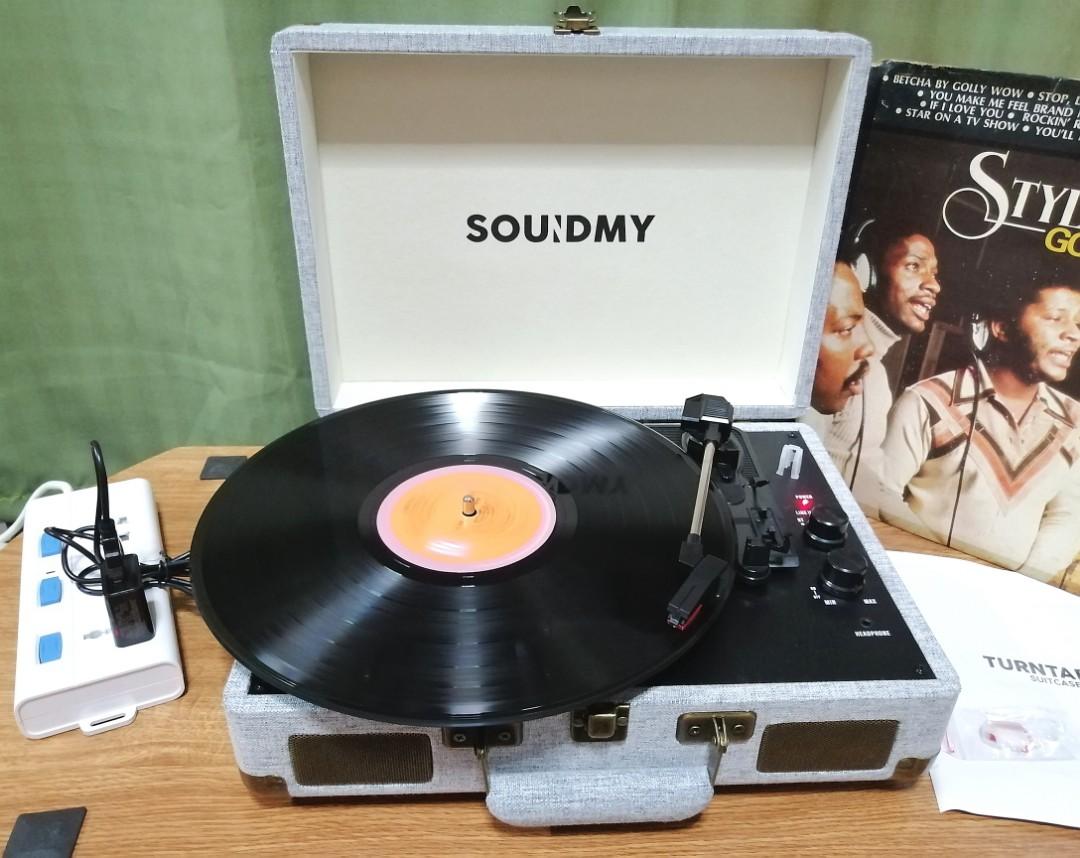 Soundmy Briefcase Turntable Vinyl Record Player with Bluetooth IN and ...