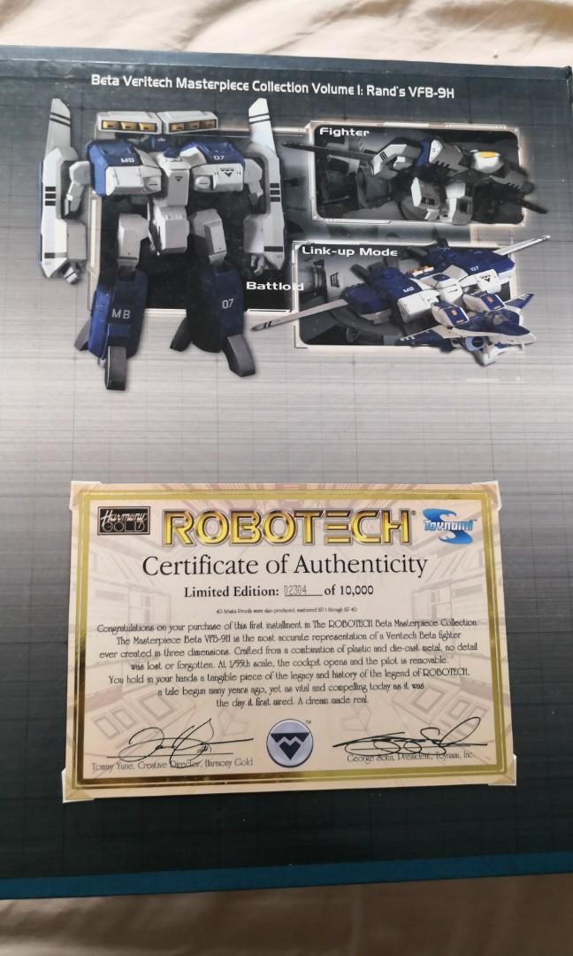 Toynami Masterpiece Collection Robotech Macross Beta Veritech Vol 1 ...