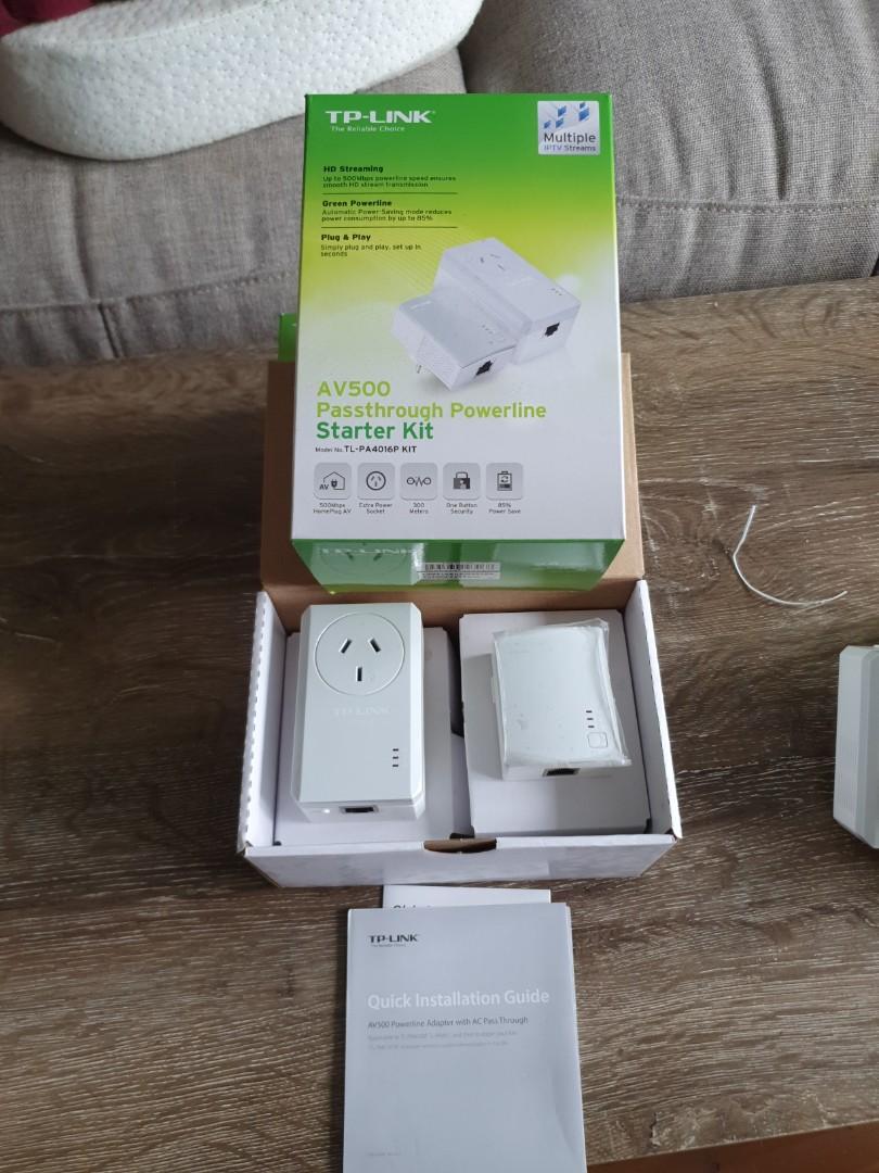 Wifi router + TP Link Passthrough Powerline Extender Starter Kit ...