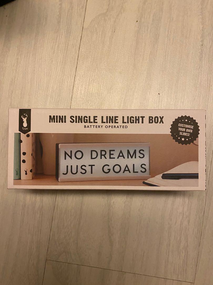 Typo mini single line light box, Furniture & Home Living, Home Decor ...