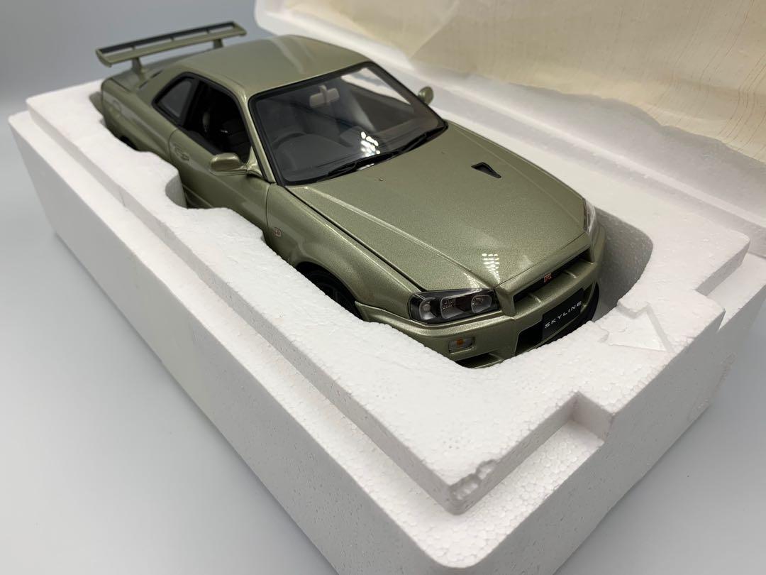 1/18 Autoart Nissan Skyline GT-R R34 Millennium Jade, Hobbies & Toys ...