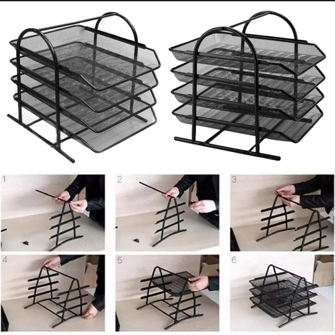 Paper Tray (4 Tier, Metal, mesh ) (was $22), Hobbies & Toys, Stationery ...