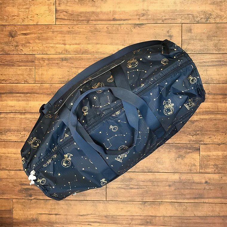 日本 Hapi+Tas X Snoopy 史諾比 深藍色尼龍布 可摺疊 大號 手提 斜咩袋, 女裝, 手袋及銀包, Tote Bags ...