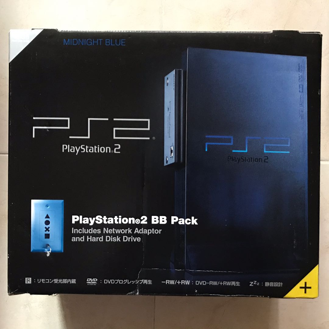 日版 PS2 SCPH-50000MB / NH MIDNIGHT BLUE CONSOLE 透明藍主機 PLAYSTATION 2 BB ...