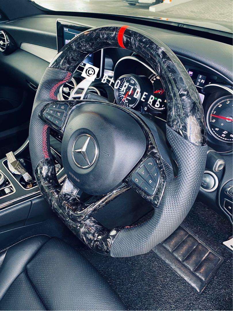 Forged carbon fiber Mercedes AMG Carbon Fiber Steering Wheels GT GTS ...