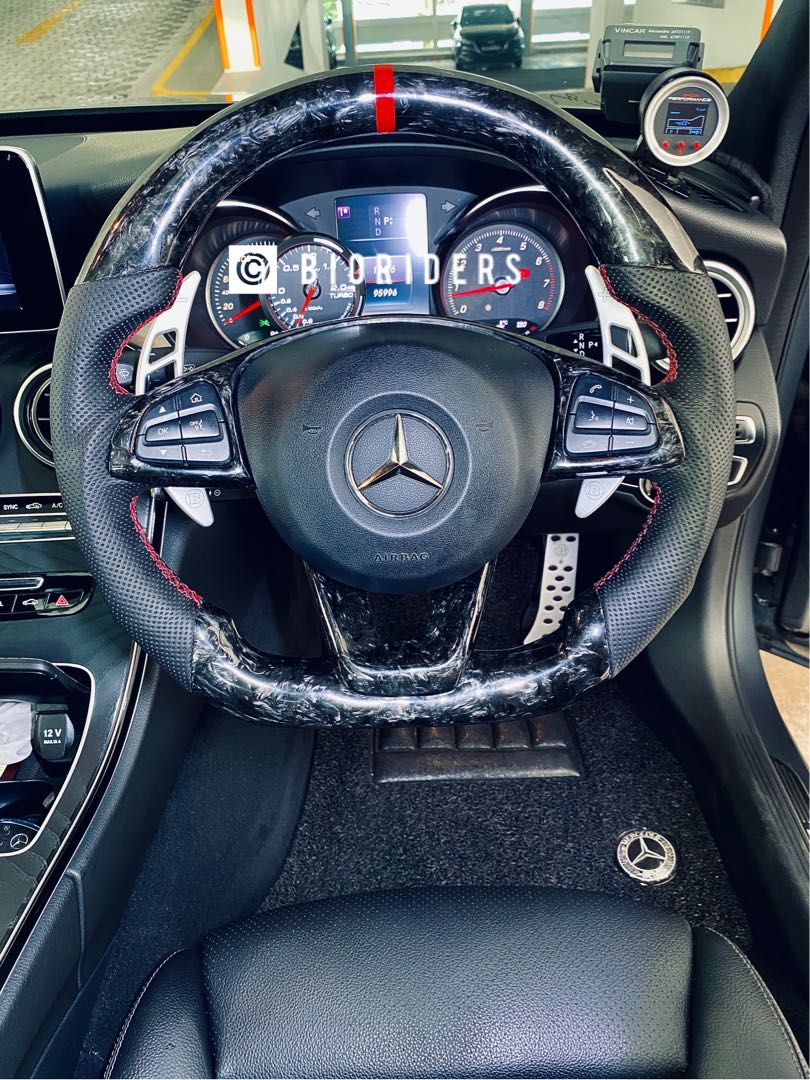 Forged carbon fiber Mercedes AMG Carbon Fiber Steering Wheels GT GTS ...