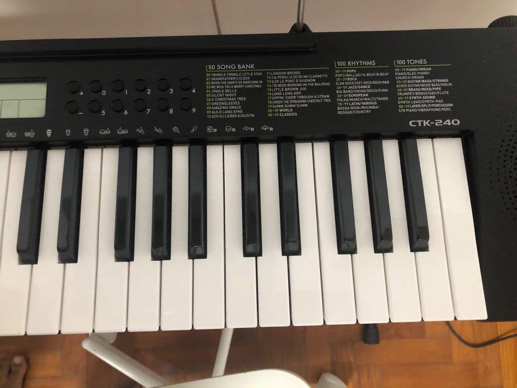 Casio Keyboard CTK 240 with stand- perfect condition, Hobbies & Toys ...