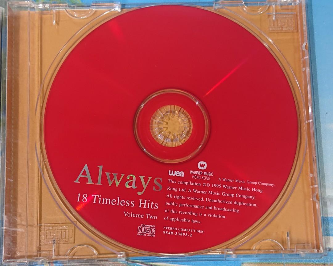Cd always 18 timeless hits 2 極新 5/1, 興趣及遊戲, 收藏品及紀念品, 明星周邊 - Carousell