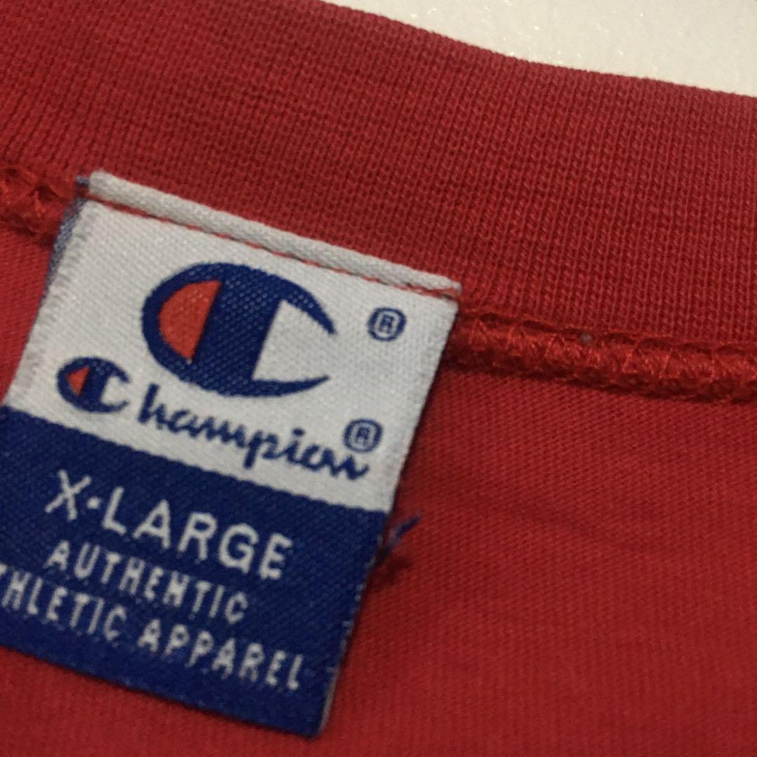 Vintage Champion USA Script Logo Spell Out Shirt, Men's Fashion, Tops ...