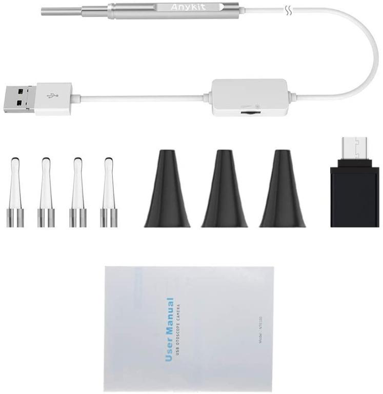 FreeDelivery USB Otoscope-Ear Scope Camera, Anykit New Upgraded 4.3mm ...