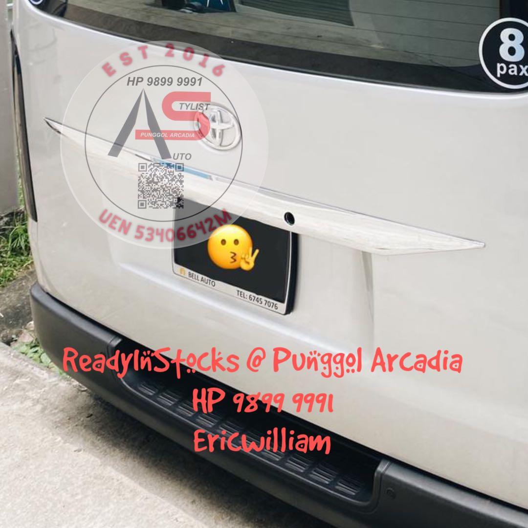 Hiace Accessories - Parts Rear Long Trunk Lip Chrome Trim Garnish ...