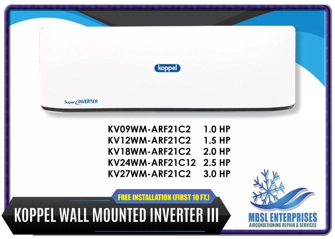 Koppel Super Inverter III Inverter Split Type TV Home Appliances Koppel Super Inverter III Inverter Split Type TV Home Appliances