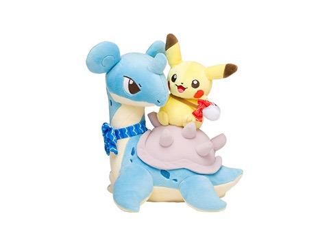 Lapras & Pikachu riding plush, Hobbies & Toys, Toys & Games on Carousell
