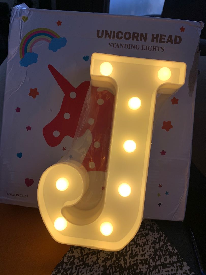 Letter J Light Standee, Hobbies & Toys, Stationary & Craft, Art ...