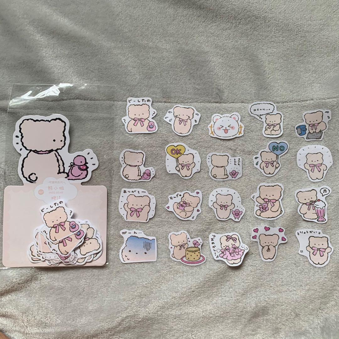 Miss Bear Sticker Pack , Hobbies & Toys, Stationery & Craft, Stationery & School Supplies on ...