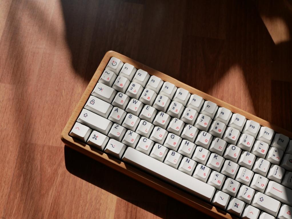 PBT Keycaps White Pink Blue Japanese Hiragana colorway mechanical ...