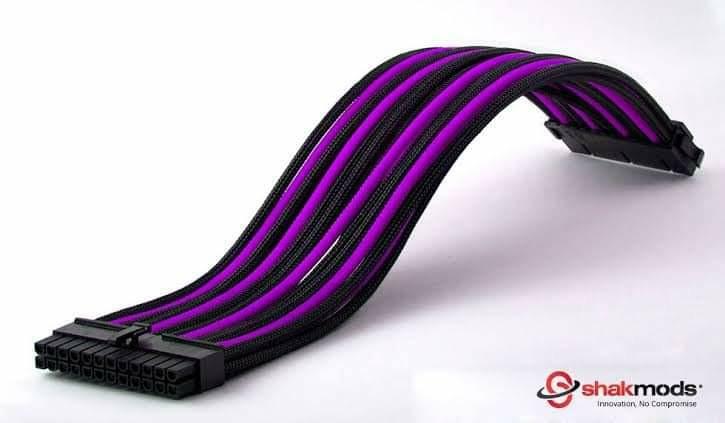 PSU Extension Cables Black and Purple, Computers & Tech, Parts ...