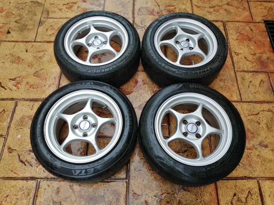 Rim Enkei RPo1 15 pcd100, Auto Accessories on Carousell